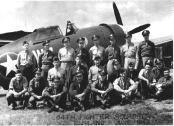 Photos of the pilots of the 84th Fighter Squadron
