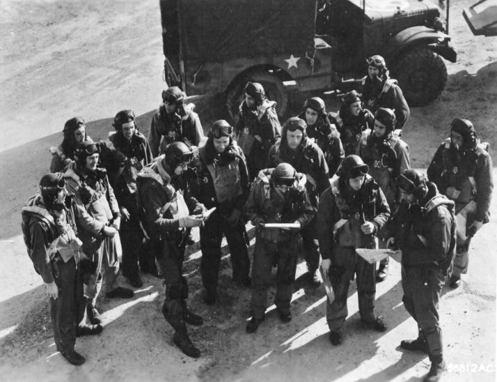 Photo page for pilots of the 83rd Fighter Squadron
